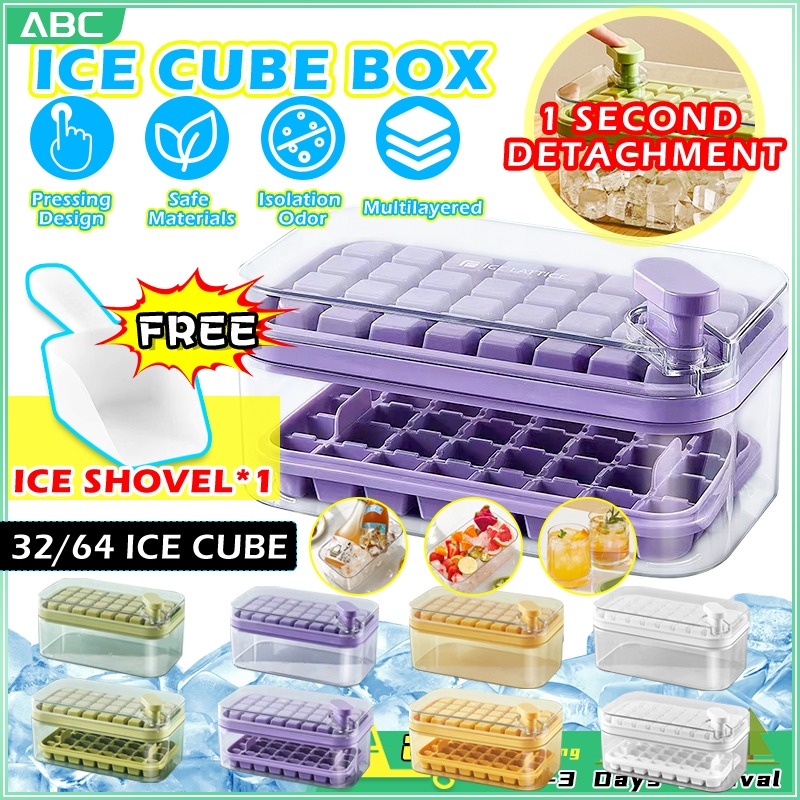 32/64grid ICE Cube Maker แม ่ พิมพ ์ ICE Cube ถาดด ้ านบนซิลิโคน ICE ...