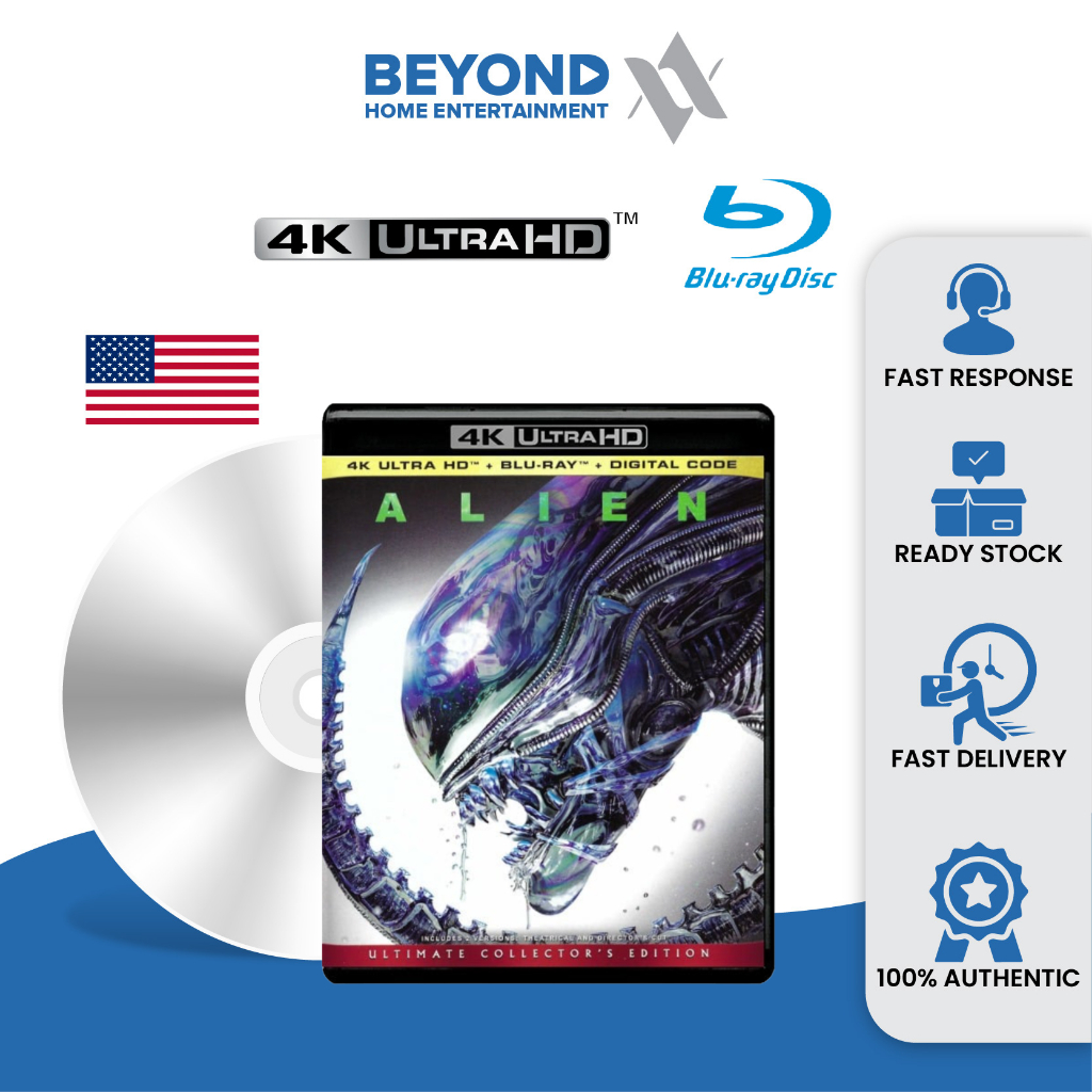 Alien [4K Ultra HD + Bluray] Blu Ray Disc ความละเอียดสูง | Shopee Thailand