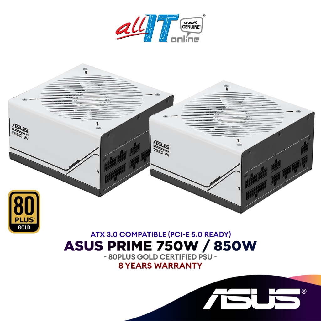 Asus PRIME 750W / PRIME 850W GOLD ATX3.0 PCIe5.0 แหล่งจ่ายไฟแบบโมดูลาร์เต็มรูปแบบ (PRIME-AP-750G ...