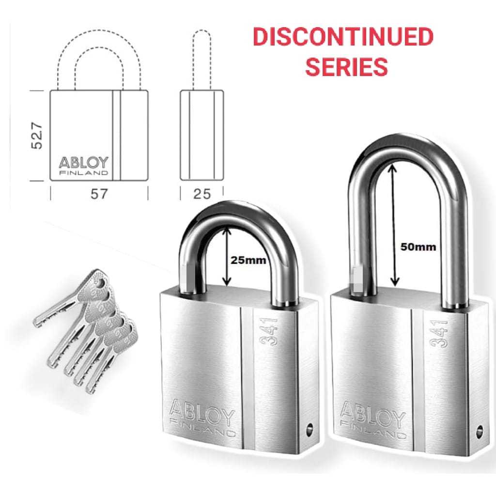 Abloy PL341 BRASS PADLOCK IN PROFILE KEY (SHORT/LONG SHACKLE) | Shopee ...