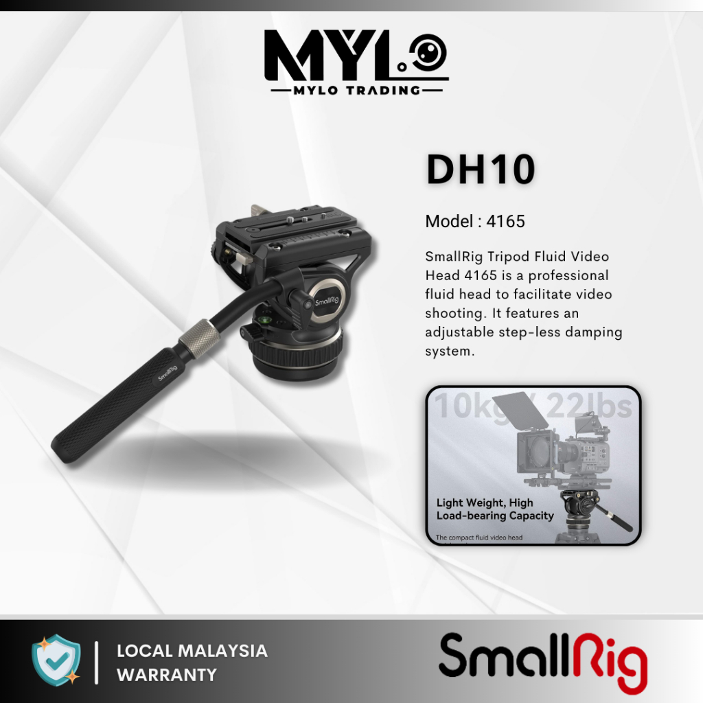 Smallrig DH10 Heavy-Duty Video Head (ฐานแบน 7 มม.) 4165 | Shopee Thailand