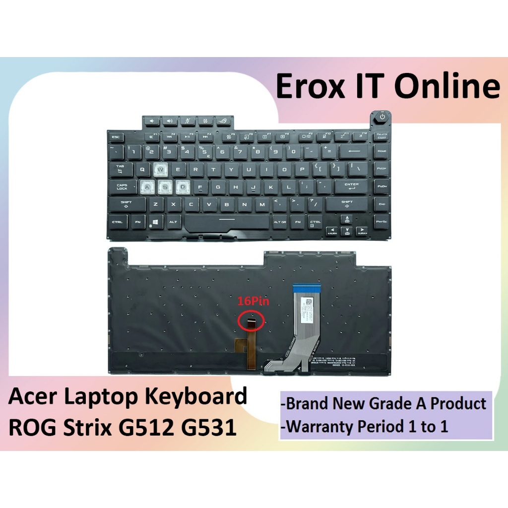 Asus ROG Strix G512 G531 GL531 G531G G531GD G531GT G531GU G512L G512LI ...