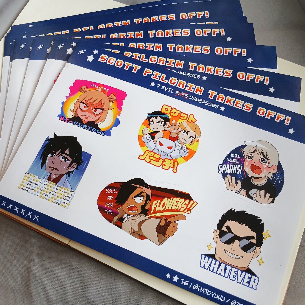แผ่นสติ๊กเกอร์ SCOTT PILGRIM League of Evil Exes A5 | Shopee Thailand