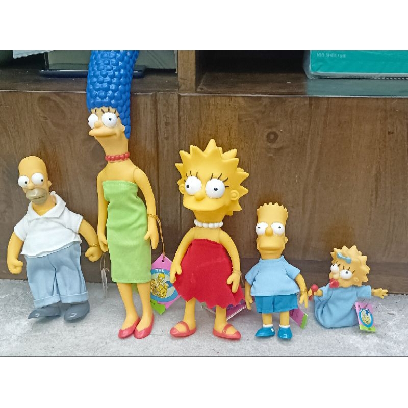 ชุดตุ๊กตาไวนิล The Simpsons 1990 Hamilton Bart Lisa Marge Homer สไตล์ ...