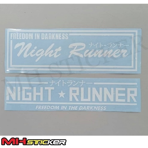 สติ๊กเกอร์ "วิ่งกลางคืน" สติ๊กเกอร์ตัดไวนิล (รถ / มอเตอร์ ) | Shopee ...