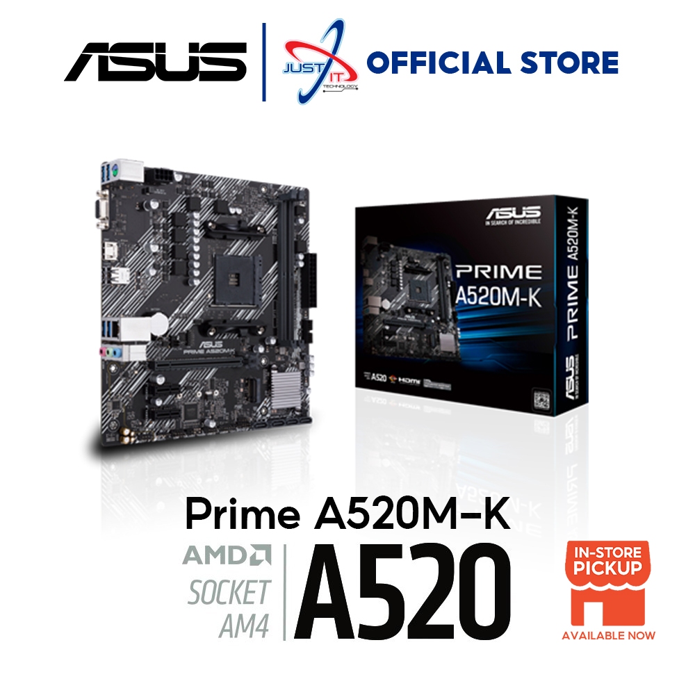 Asus Prime A520M-K Amd Am4 เมนบอร์ด Combo ATHLON 3000G /RYZEN 3 3200G ...