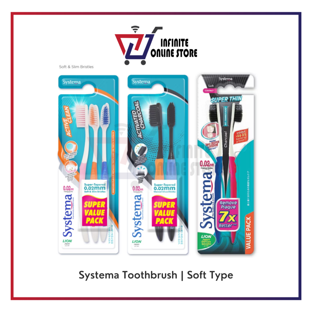 Systema Soft แปรงสีฟัน (1s / 2s / 3s) (Active Clean / Activated ...