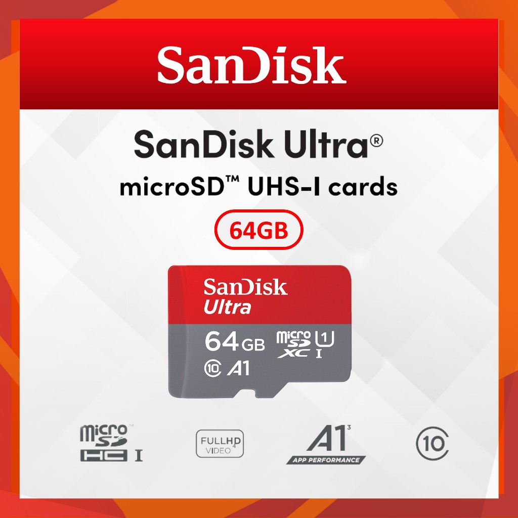 การ์ดหน่วยความจํา Micro SD 64GB SanDisk Ultra MicroSD HC และ XC UHS-1 ... การ์ดหน่วยความจํา Micro SD 64GB SanDisk Ultra MicroSD HC และ XC UHS-1 ...