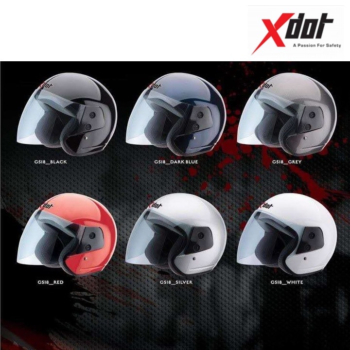 หมวกกันน็อค Yamaha XTDot G518 Size 60 L (แดง/ดํา/เงิน/เทา/ขาว/น้ําเงิน ...