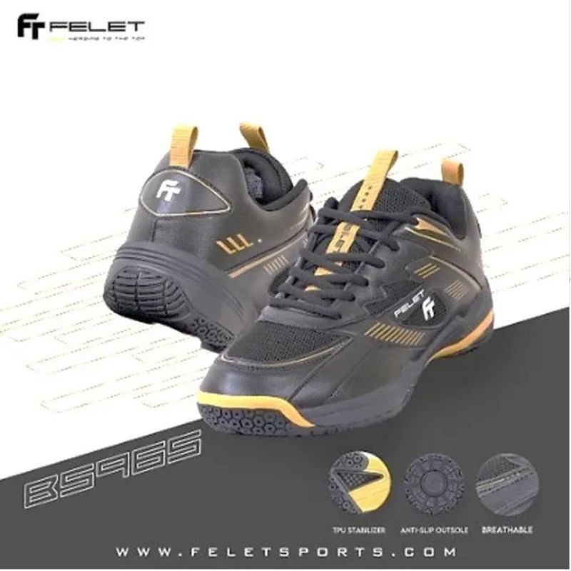 รองเท้า FELET BADMINTON BS 965 BLACK GOLD/BS 958 NAVY/BS 963 สีแดง ...