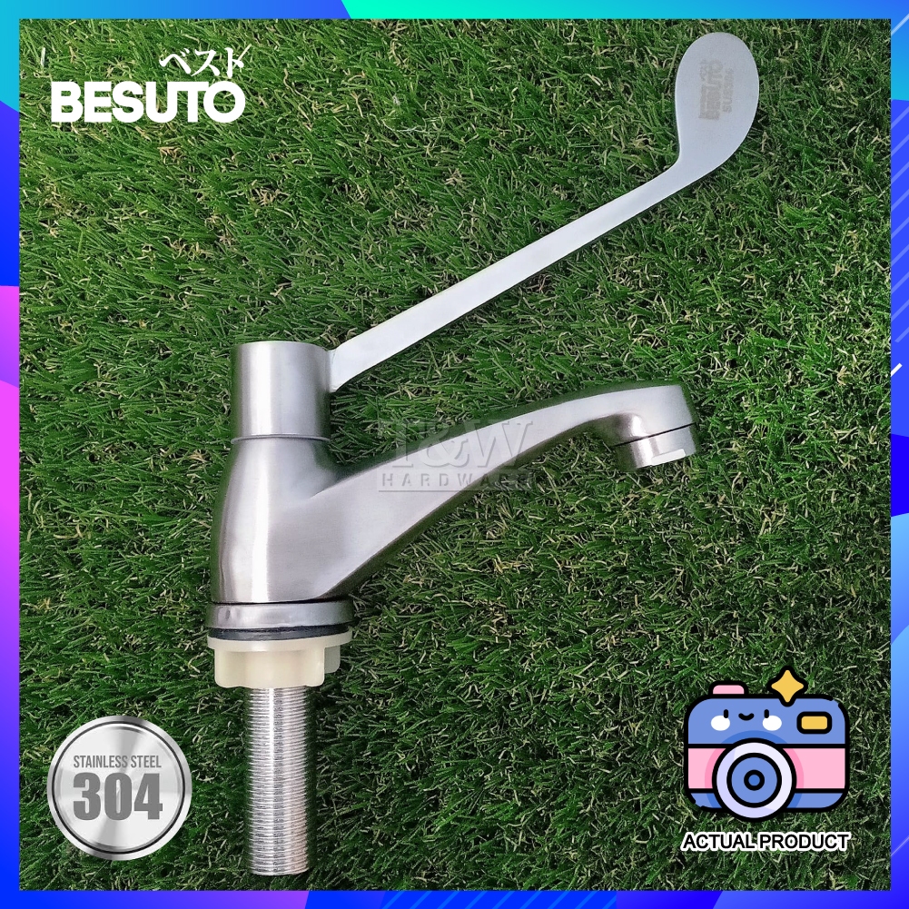 Besuto Heavy Duty SUS304 สแตนเลสขยายเสาเดี่ยวติดตั้งอ่างล้างหน้าทางการแพทย์แตะเทปฟรี [ฮาร์ดแวร์ ...