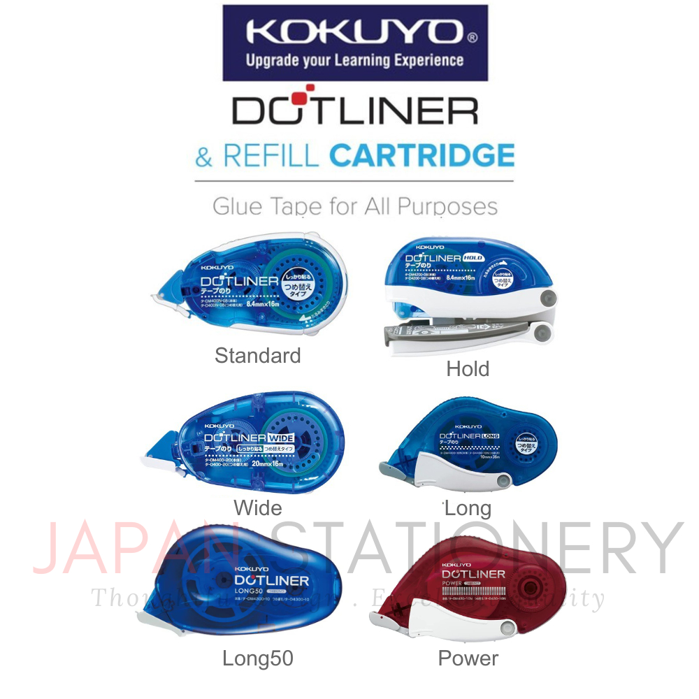 KOKUYO Dotliner Glue Tape Standard, Long, Hold, Long50, Power (ชุดเติมหรือเทป) TA-DM400-08N ...