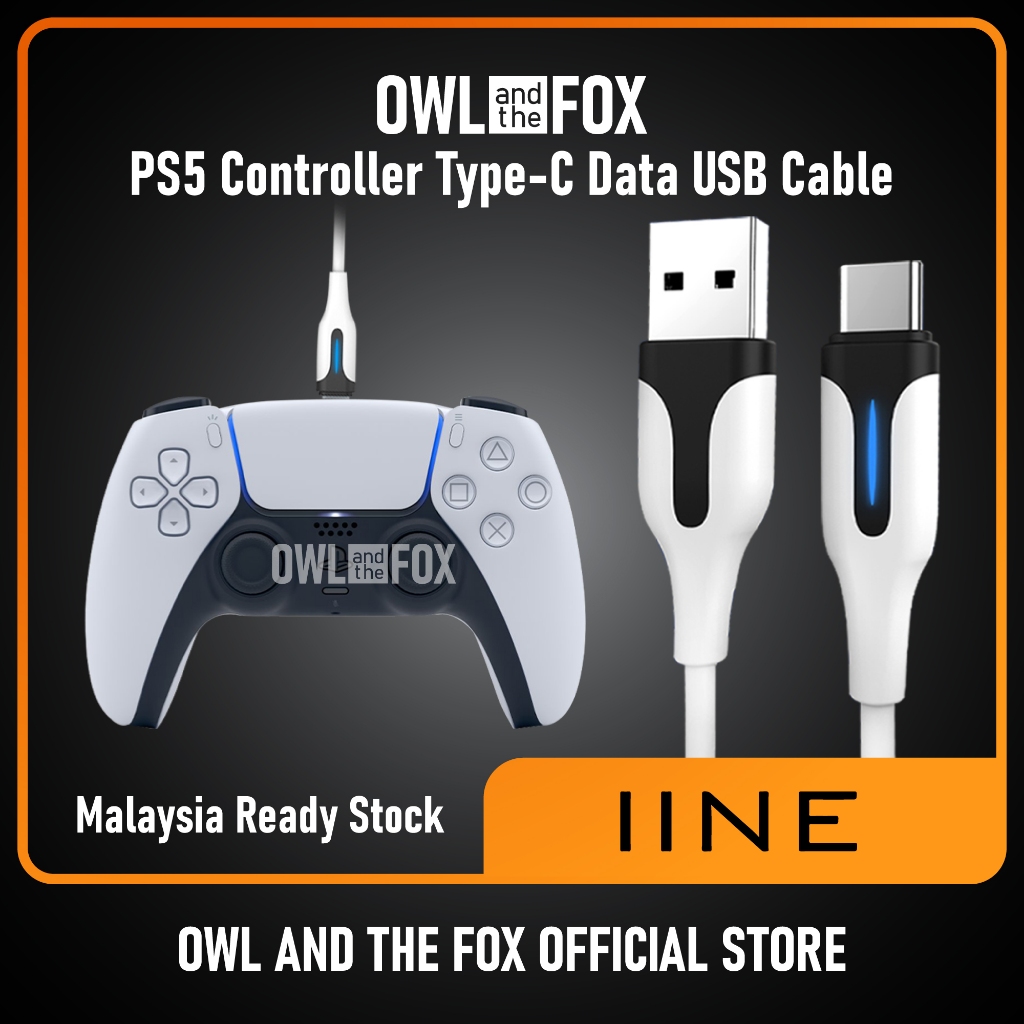 Iine PS5 Xbox Series Switch Pro Controller สายชาร์จเร็ว TypeC- LED 1.5 ...