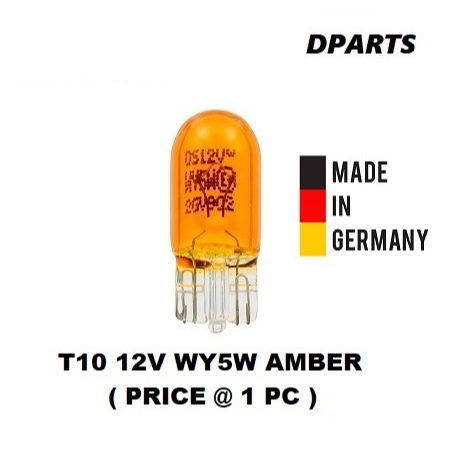 Osram T10 12V WY5W Amber Turn Signal Parking Light ( Made In Germany ...