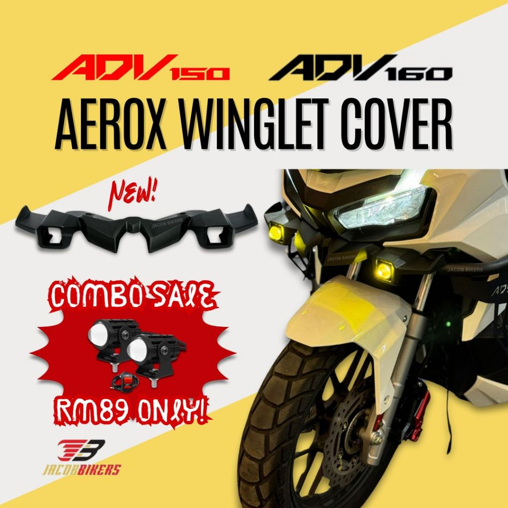 Honda ADV150 ADV160 AEROX WINGLET COVER SPOTLIGHT DUAL LED FAIRING ...