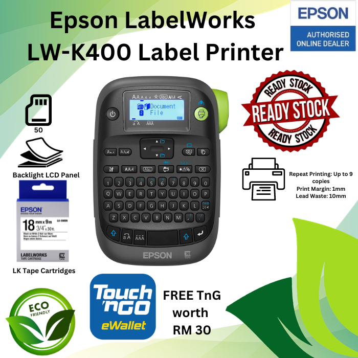 เครื่องพิมพ์ฉลาก Epson Label Works LW-K400 COMPACT AND EFFICIENT HELPER ...
