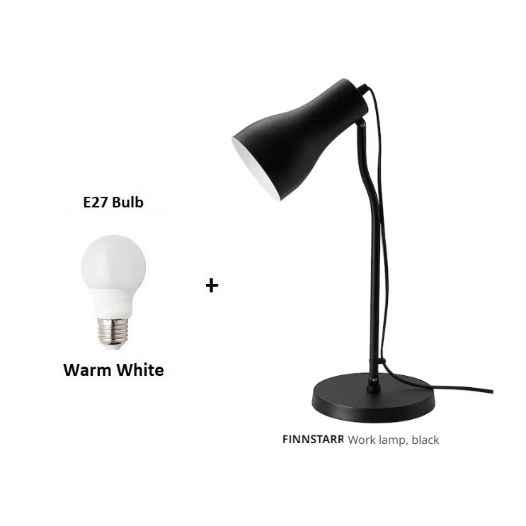 Ikea FINNSTARR โคมไฟตั้งโต๊ะ LED สีขาวอบอุ่น E27 | Shopee Thailand