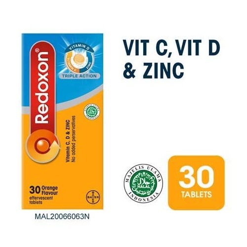 Redoxon Triple Action Vitamin C, D & Zinc Effervescent Orange 30S/15S ...