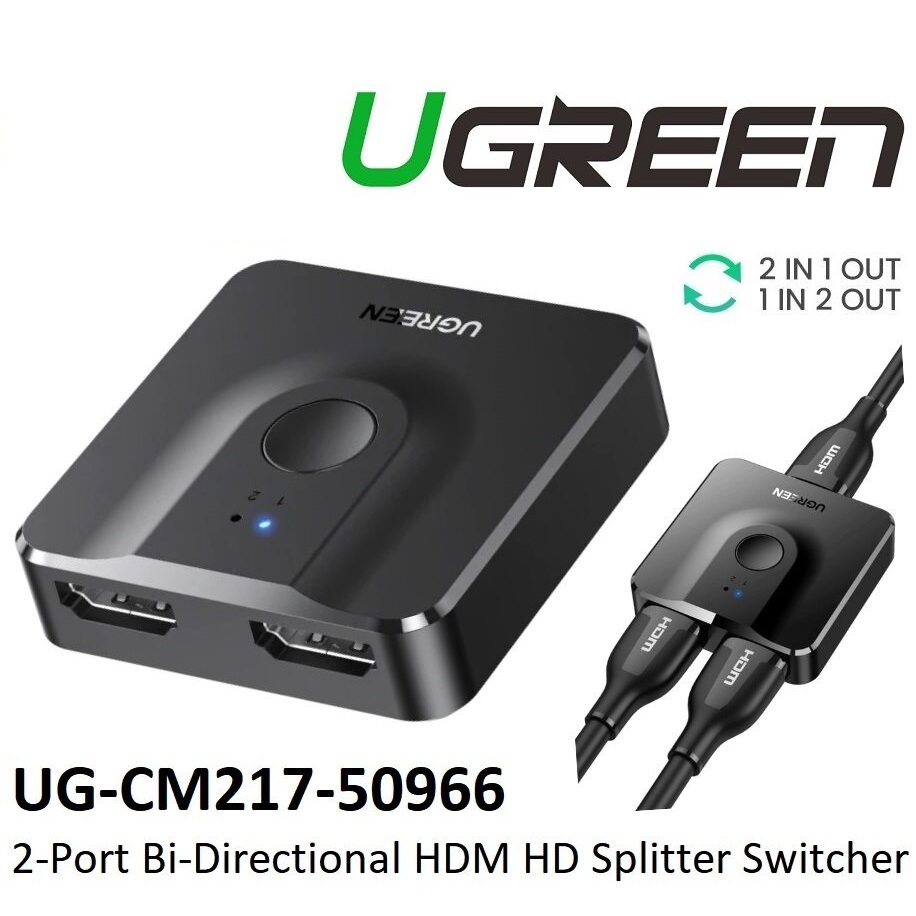 Ugreen UG-CM217-50966 HDMI 2.0 2*1 สวิตช์ BI-DIRECTIONAL - 2 พอร์ต HDMI ... Ugreen UG-CM217-50966 HDMI 2.0 2*1 สวิตช์ BI-DIRECTIONAL - 2 พอร์ต HDMI ...