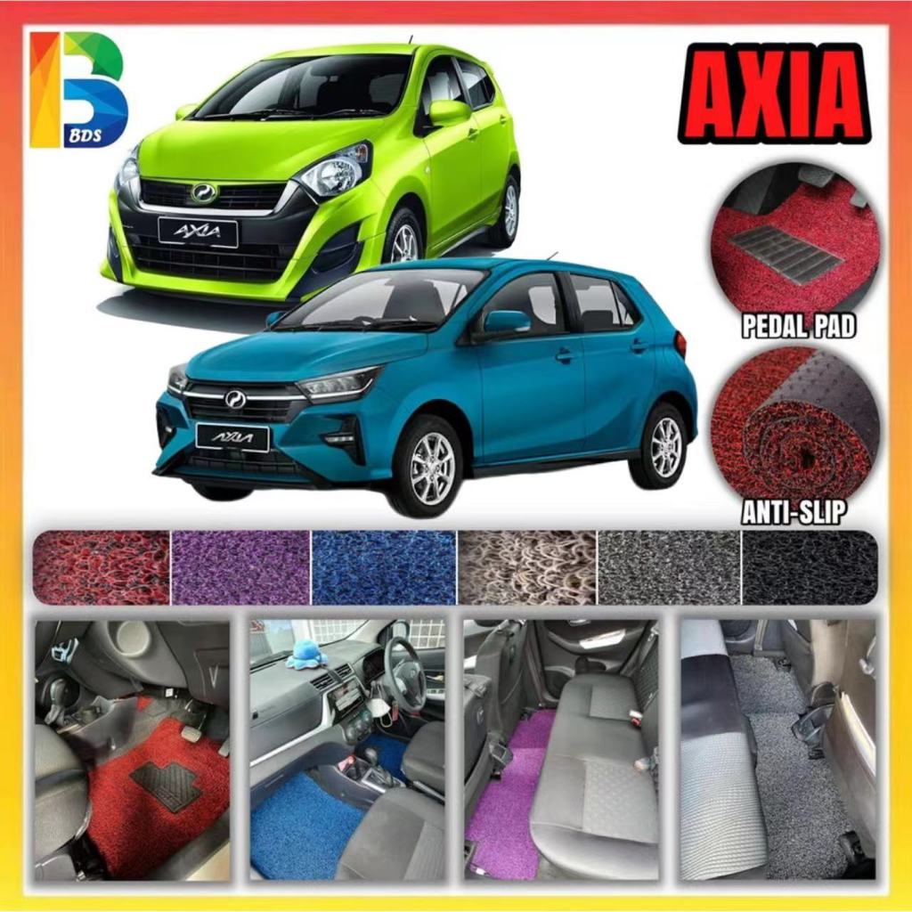 Perodua Axia CARPET ที่นั่งเต็มรูปแบบผู้โดยสาร 10 ~ 12 มม.Kereta ใหม่ ...