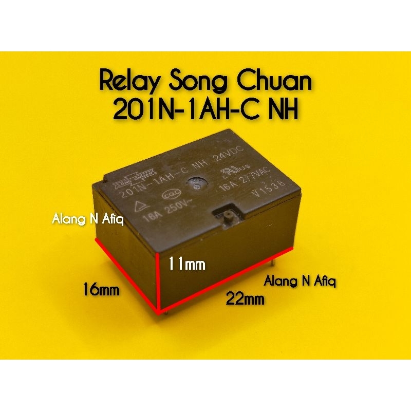 Song CHUAN รีเลย์ 201N-1AH-C NH, 4 ขา, 24VDC, 16A, 250V | Shopee Thailand