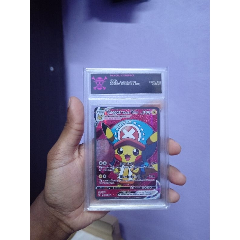 Pikachu vcos x one piece chopper gred S dot tcg ptcg ชุดแผ่นสแล็บ ...