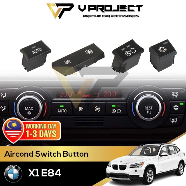 X1 E84 2009-2015 Aircon สวิทช์แผงควบคุมปุ่มเครื่องปรับอากาศอัตโนมัติรอบ ...