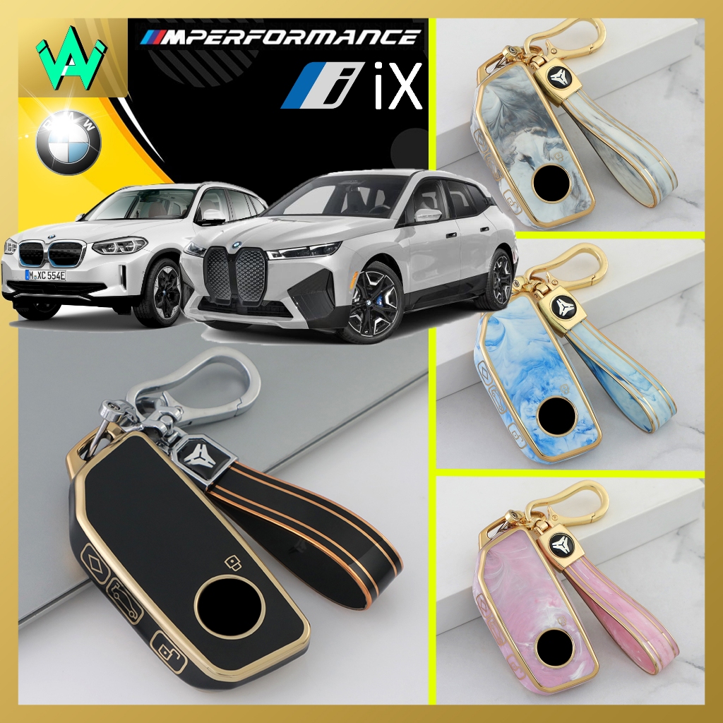 Bmw iX ฝาครอบกุญแจ M60 i7 i5 i4 M50 iX3 iX1 XM X3 iX2 Casing Case Keyless Keyless Key Cover BMW ...