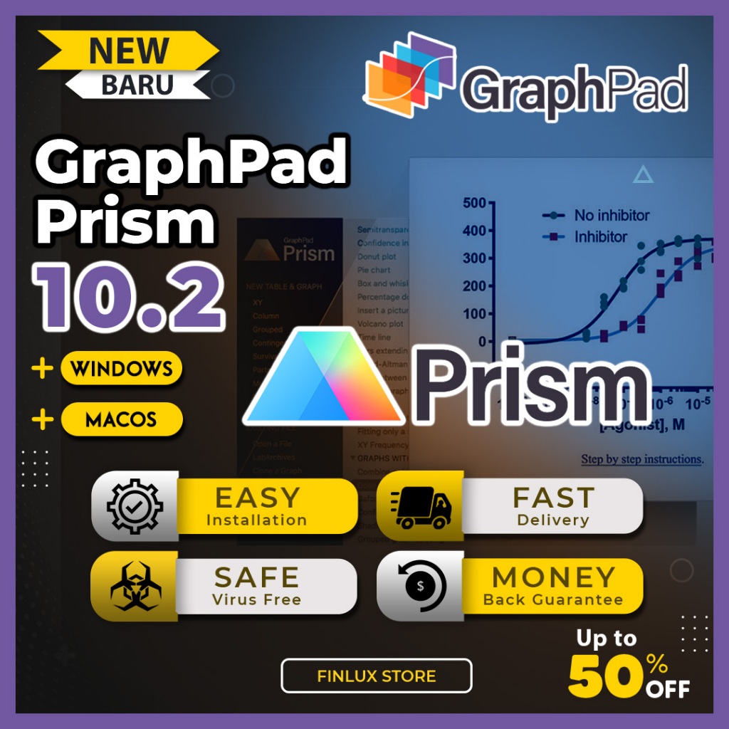 GraphPad Prism 10 / 9 For Win & McOS (32-bit & 64-bit) | Shopee Thailand