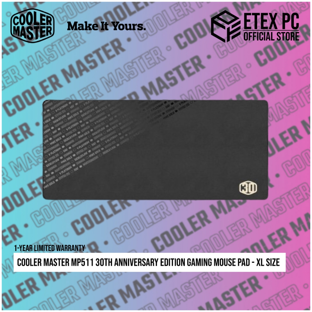 แผ่นรองเมาส์สําหรับเล่นเกม Cooler Master MP511 30TH Anniversary Edition ...