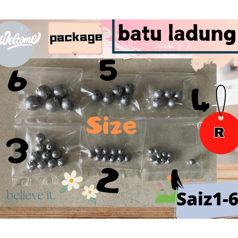 ( แพ ็ คสุดคุ ้ ม )batu timah ladung pancing/ ตะกั ่ วตกปลา sinker RS ...