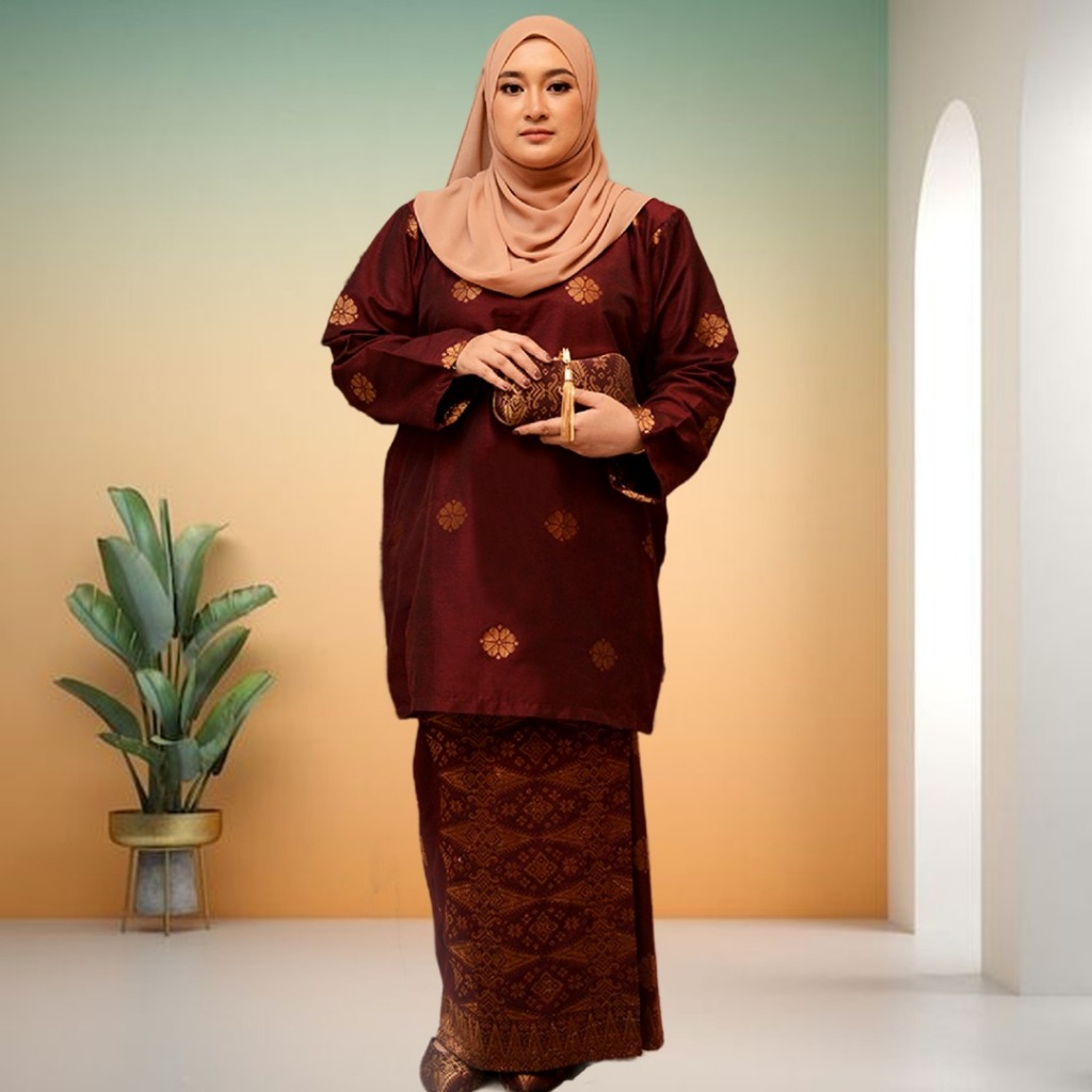 ไซส ์ XS - XL Baju Kurung Moden By Athirah Songket Cotton 100 % Baju ...