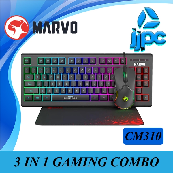 Marvo CM310 Gaming Combo (3-IN-1) คีย์บอร์ด / เมาส์ & แผ่นรองเมาส์ ...