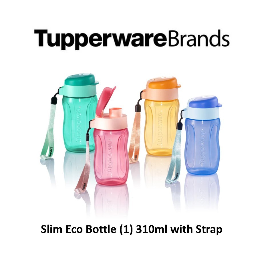 Tupperware Slim Eco Bottle (1) 310ml พร้อมสายรัด | Shopee Thailand