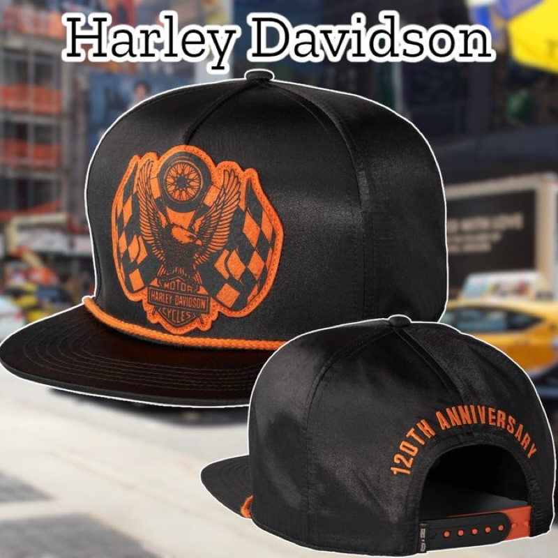 Harley-davidson 120TH ANNIVERSARY RACING SNAPBACK CAP | Shopee Thailand