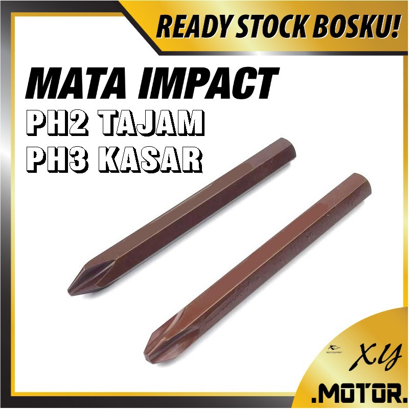 Impact DRIVER BIT STEEL MATA IMPACT MATA SPANNER KATOK PH2 PH3 IMPACT ...