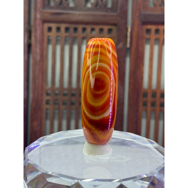 พรีเมี่ยมเกรด Zhan Guo Red Agate ลูกปัดคริสตัล 通珠 (สีฟ้า) - 13.6g ...