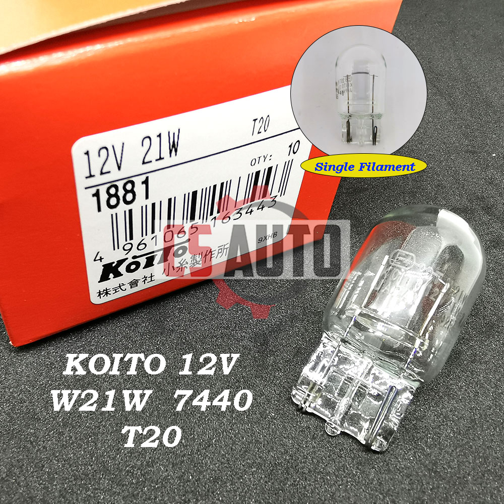 Cs 1 PC Koito ญี ่ ปุ ่ น 12V T20 W21W 1881 7440 หลอดไฟไฟท ้ ายรถไฟเบรคโคมไฟเดี ่ ยว Filament ...