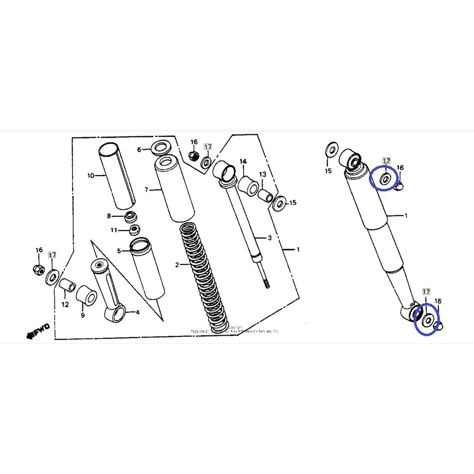 94101-10000 เครื่องซักผ้า Absober Outsite Honda C70 GBO GBOJ GB6 EX5Hp ...