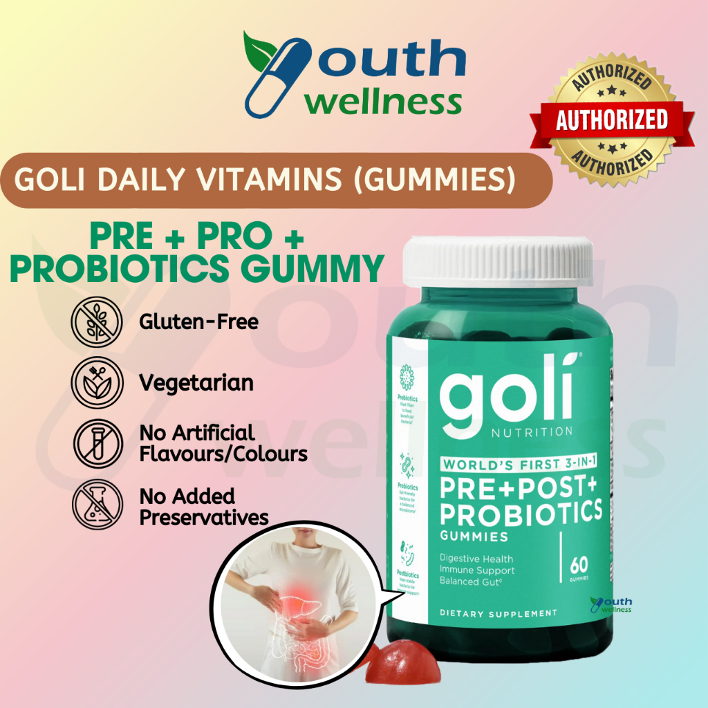 Goli Gummies Pre + Post + Probiotics (60s) | Shopee Thailand