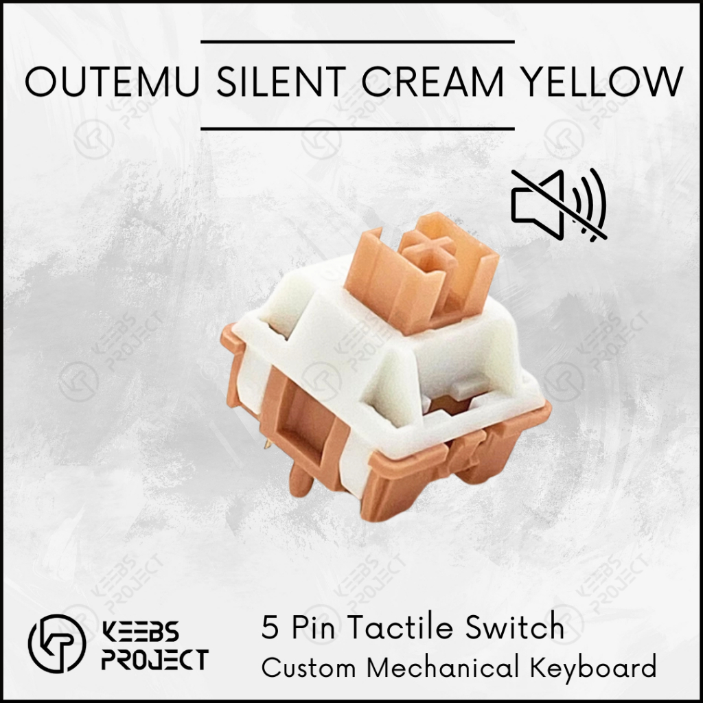 Outemu Silent Cream สวิตช์สีเหลือง 5pin Linear Switches สําหรับ ...