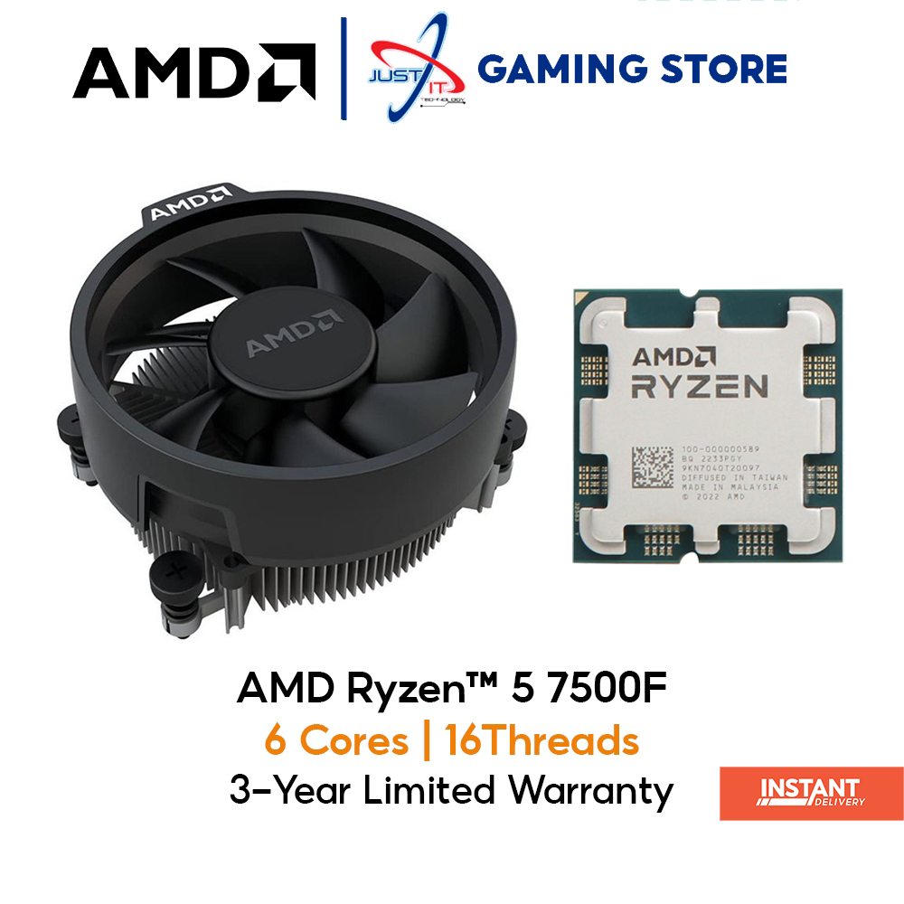 Amd RYZEN 5 7500F 3.7GHZ 32MB CACHE AM5 PROCESSOR MPK ( เวอร ์ ชัน ...