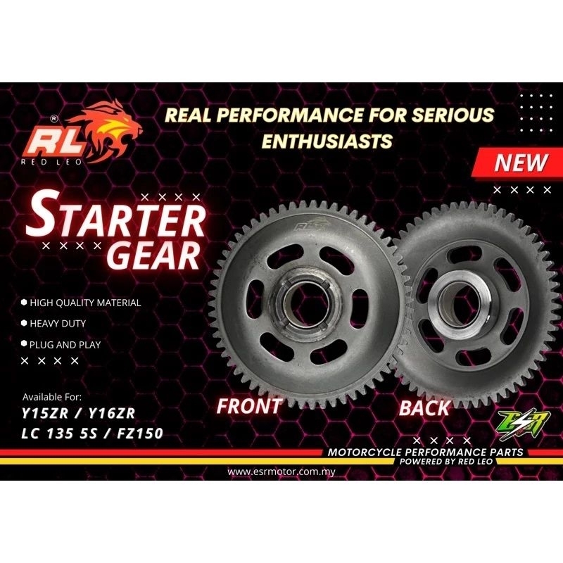 Red LEO One Way bearing STARTER Racing ( 6 แบริ ่ ง ) เกียร ์ สตาร ์ ททองแดง Yamaha Y15ZR /Y15 ...