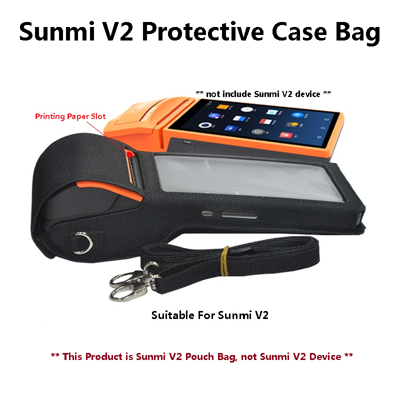 Sunmi V2 / V2S POS เครื่องรูดการ์ดมือถือ Pda กรณีป้องกันไนลอนกันน้ําสายคล้องไหล่กรณีกระเป๋า ...