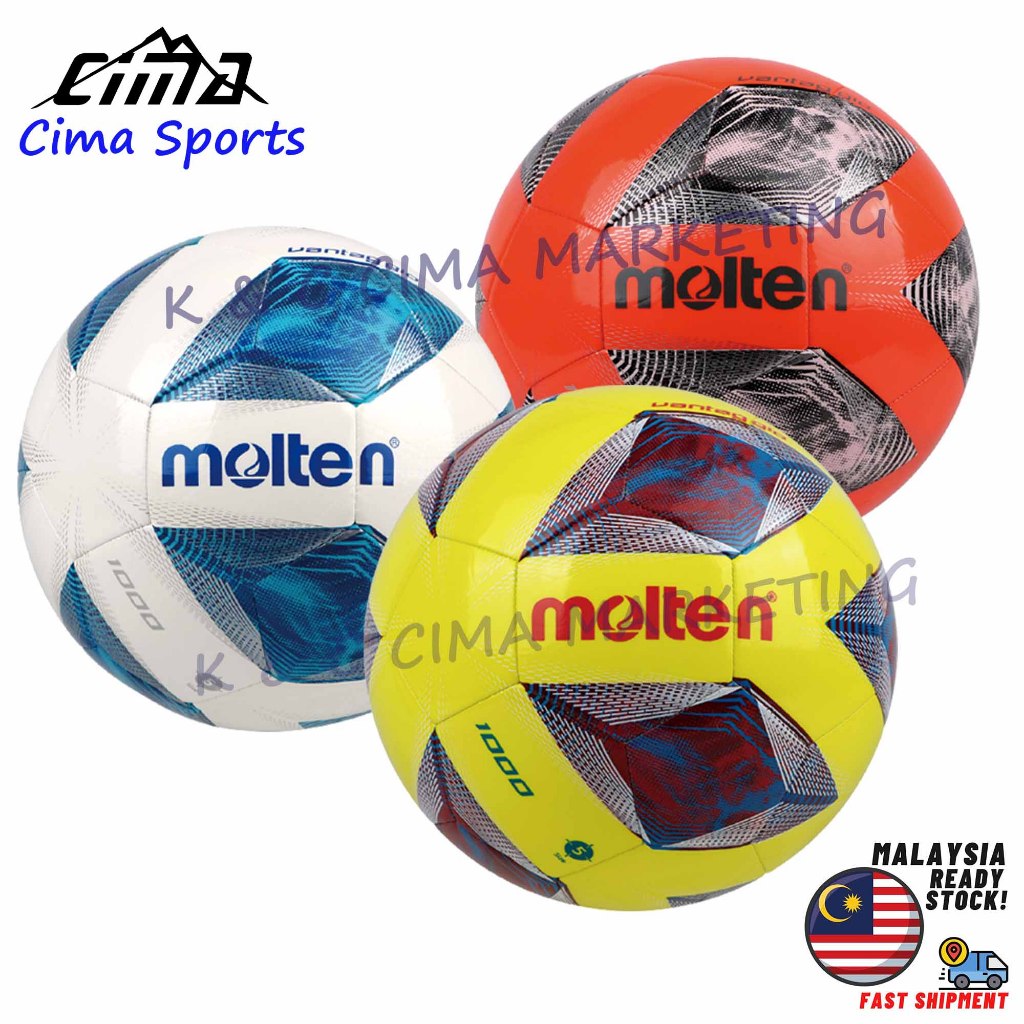 ลูกฟุตบอล Molten Bola Sepak F5A1000 ขนาด 5 ฟรีเข็ม | Shopee Thailand