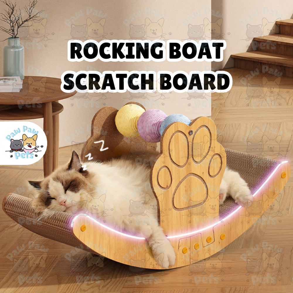 เรือโยก Cat Scratcher Board Cat Scratching Board ของเล่นแมว Papan Cakar ...