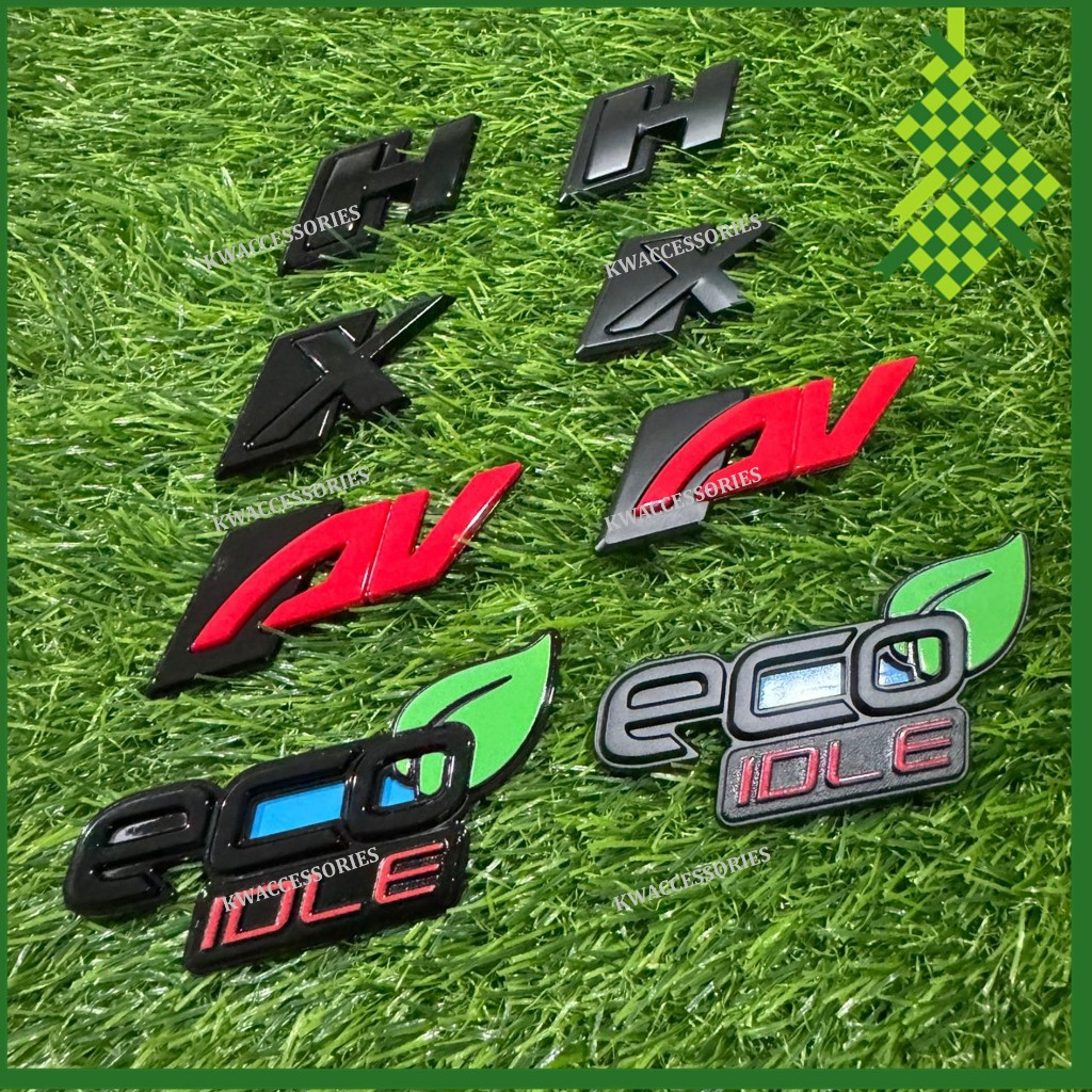 Perodua Myvi H Spec X Spec AV ECO-Idle Logo Emblem With Tape Matte ...