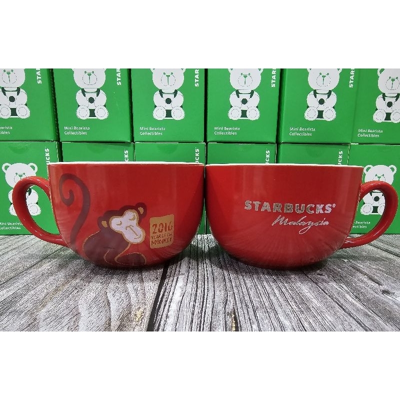 Starbucks Exclusive Monkey Lunar Year แก้วเซรามิค 11oz | Shopee Thailand