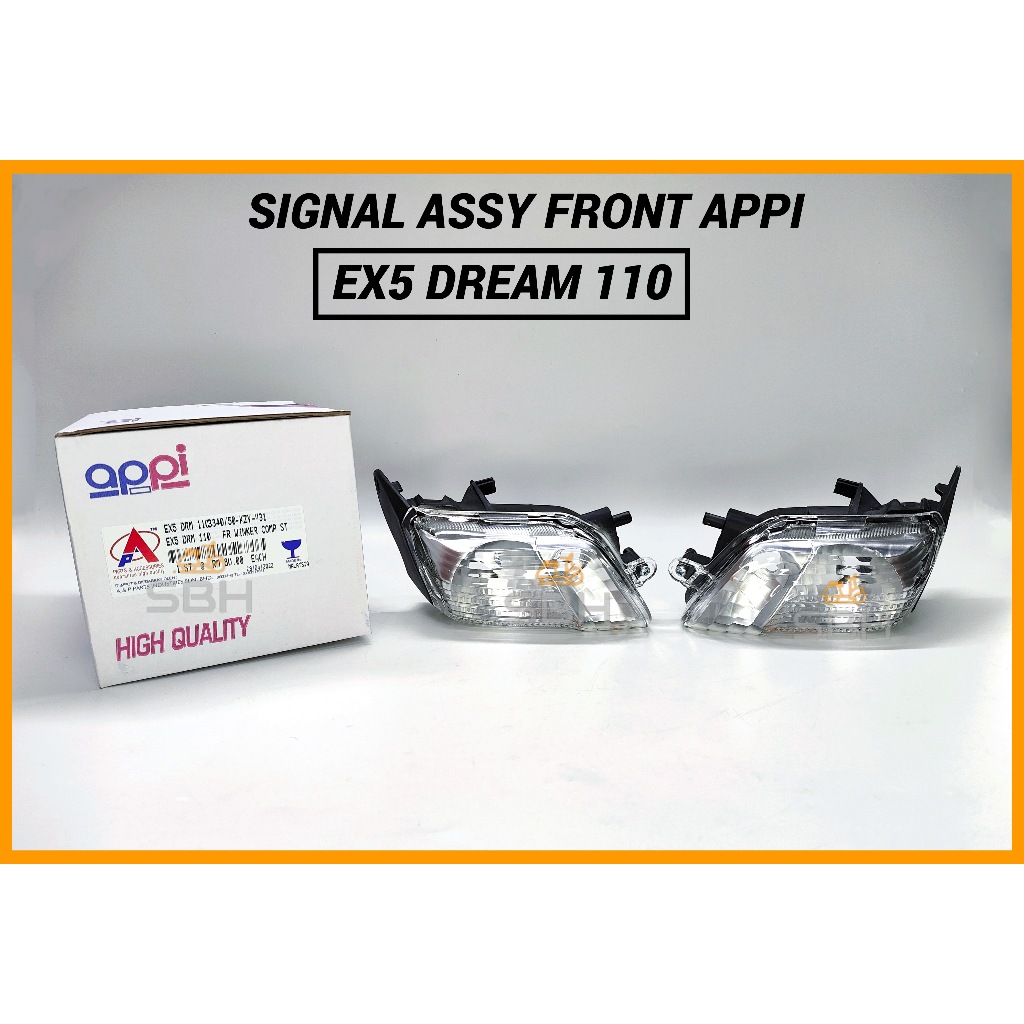 Ex5 DREAM 110 ป้ายด้านหน้า ASSY ชุดป้ายโคมไฟ DEPAN WINKER โคมไฟด้านหน้า | Shopee Thailand