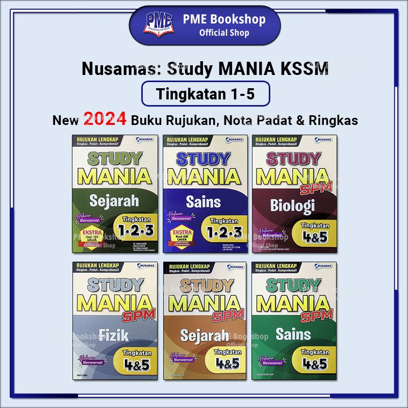 [PME Bookshop] (2024) Nusamas: Study Mania UASA & SPM Levels 1,2,3,4,5 ...